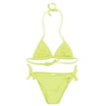 Byoo Little Girls UPF 50+ Bikini Set Ruffle Triangle Top Tie Side Beach ...