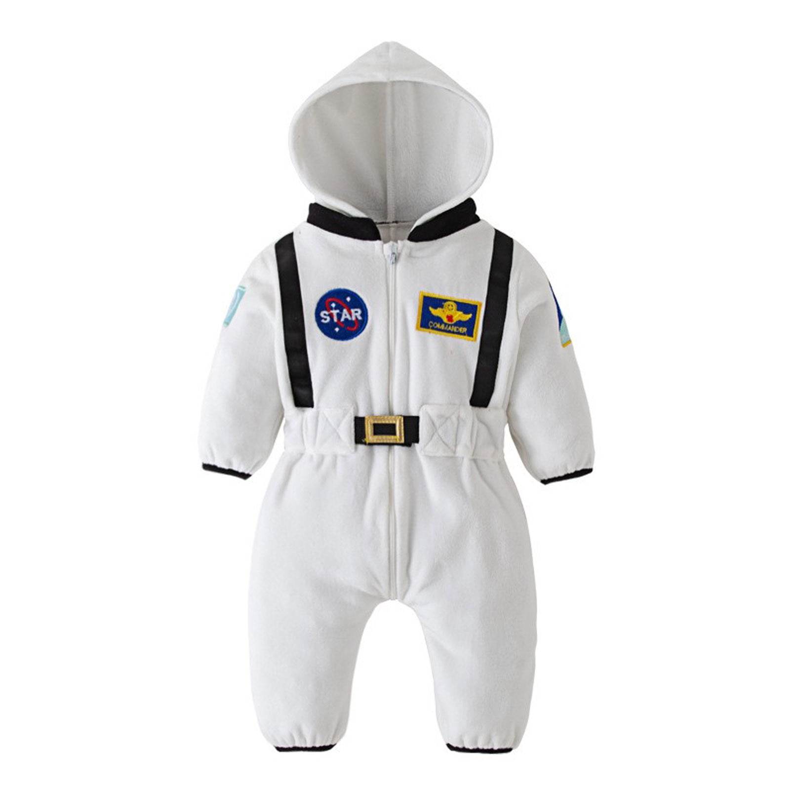 Byoo Newborn Boy Astronaut Onesie Hoodie Zipper Solid Color Hooded Role ...