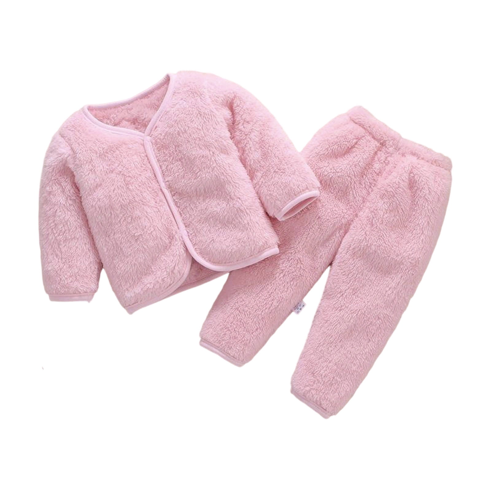 Byoo Newborn Boys Flannel Outfit Solid Fleece Button Down Top with ...