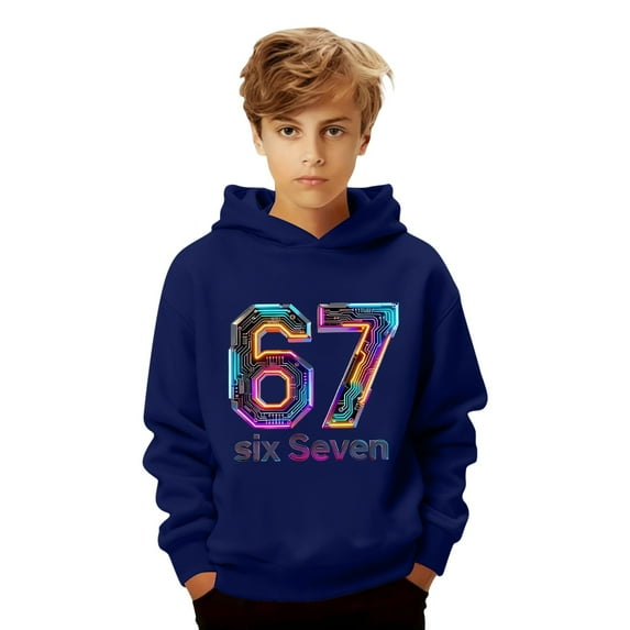 Byoo Number Print Hoodie for Toddler Boys Casual Long Sleeve Soft ...