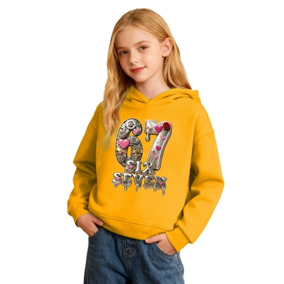 Byoo Number Printing Hoodie for Teen Girl Valentine Day Full Sleeve ...