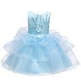 Byoo Solid Princess Dress for Big Girls Tulle Sleeveless Crew Neck Puff ...
