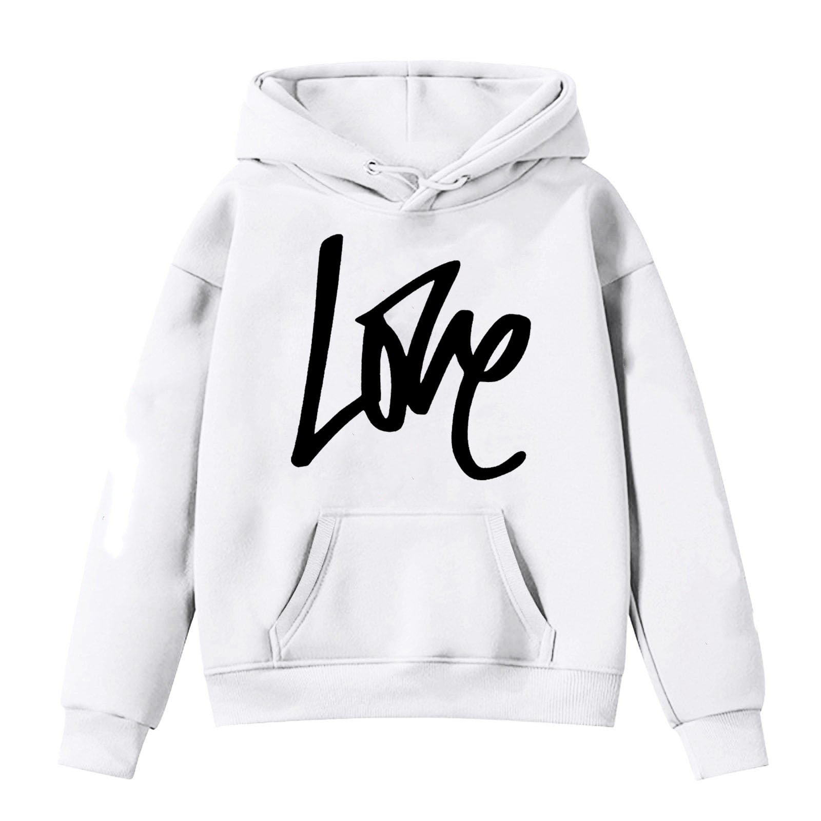 Byoo Sweatshirt for Toddler Girl Oversize Valentine Day Letter Graphic ...