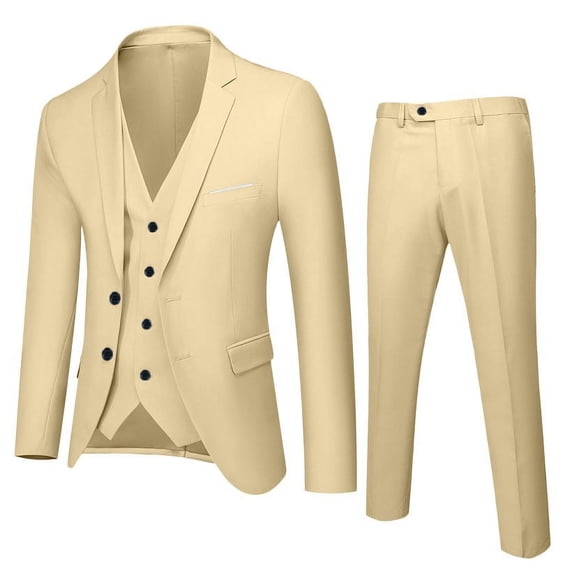 Byoo Boys 3 Piece Suit Set Formal Solid Blazer Vest Pants Wedding ...