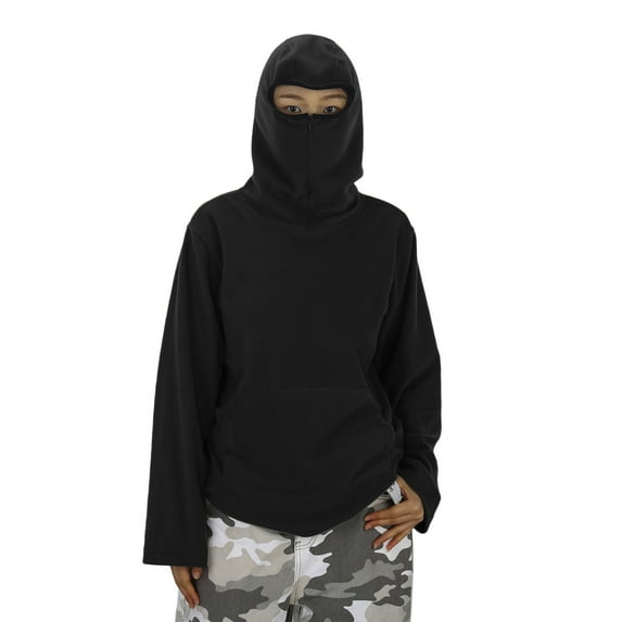 Byoo Teen Boys Balaclava Hoodie Sweatshirt Solid Color Pullover Top ...