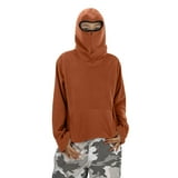 Byoo Teen Boys Balaclava Hoodie Sweatshirt Solid Color Pullover Top ...