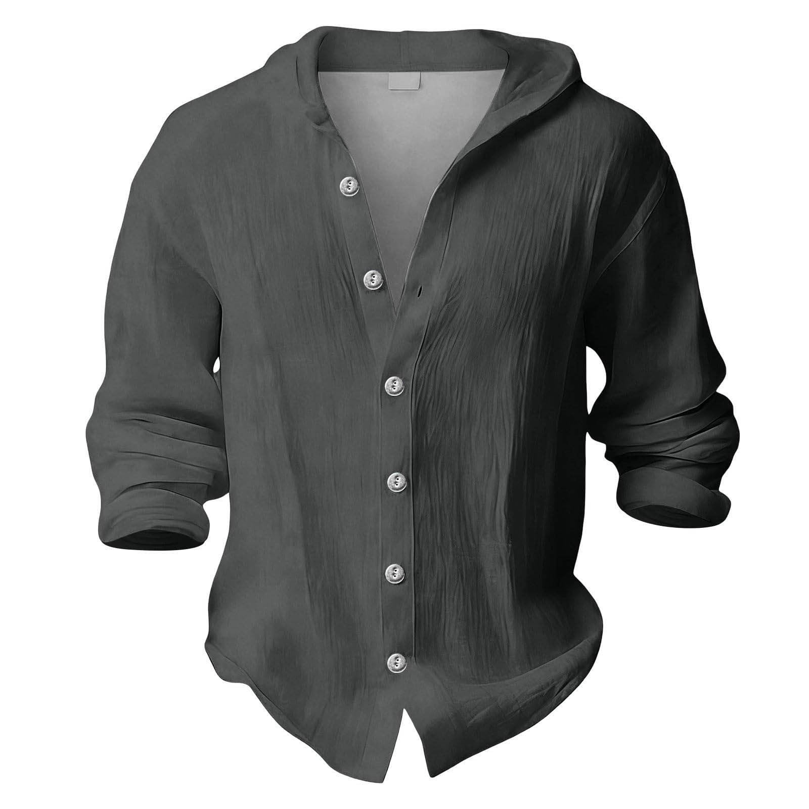 Byoo Teen Boys Linen Button Down Shirt Casual Solid Long Sleeve ...