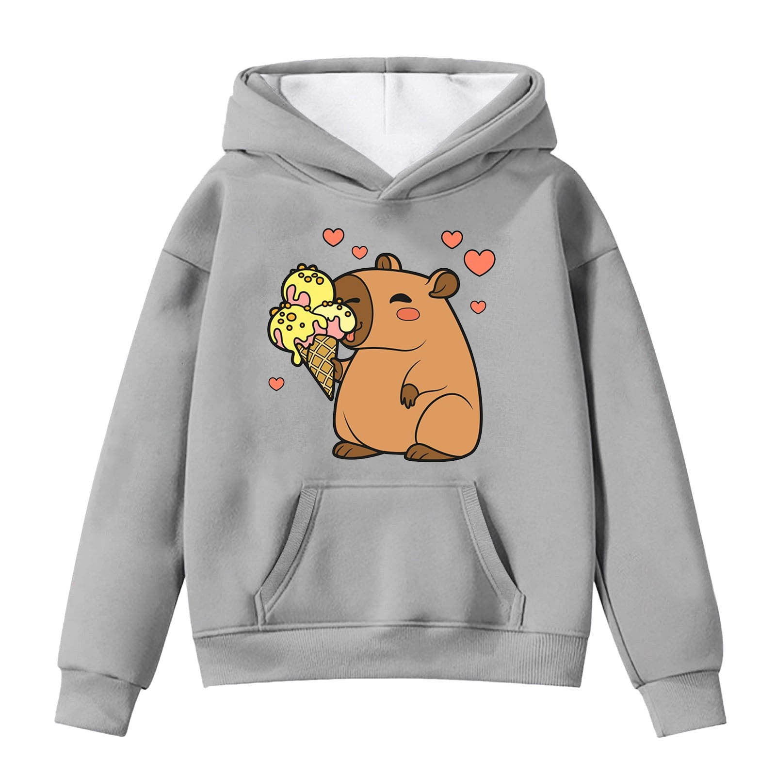 Byoo Teen Girls Cute Capybara Hoodie Pullover Long Sleeve Hooded ...