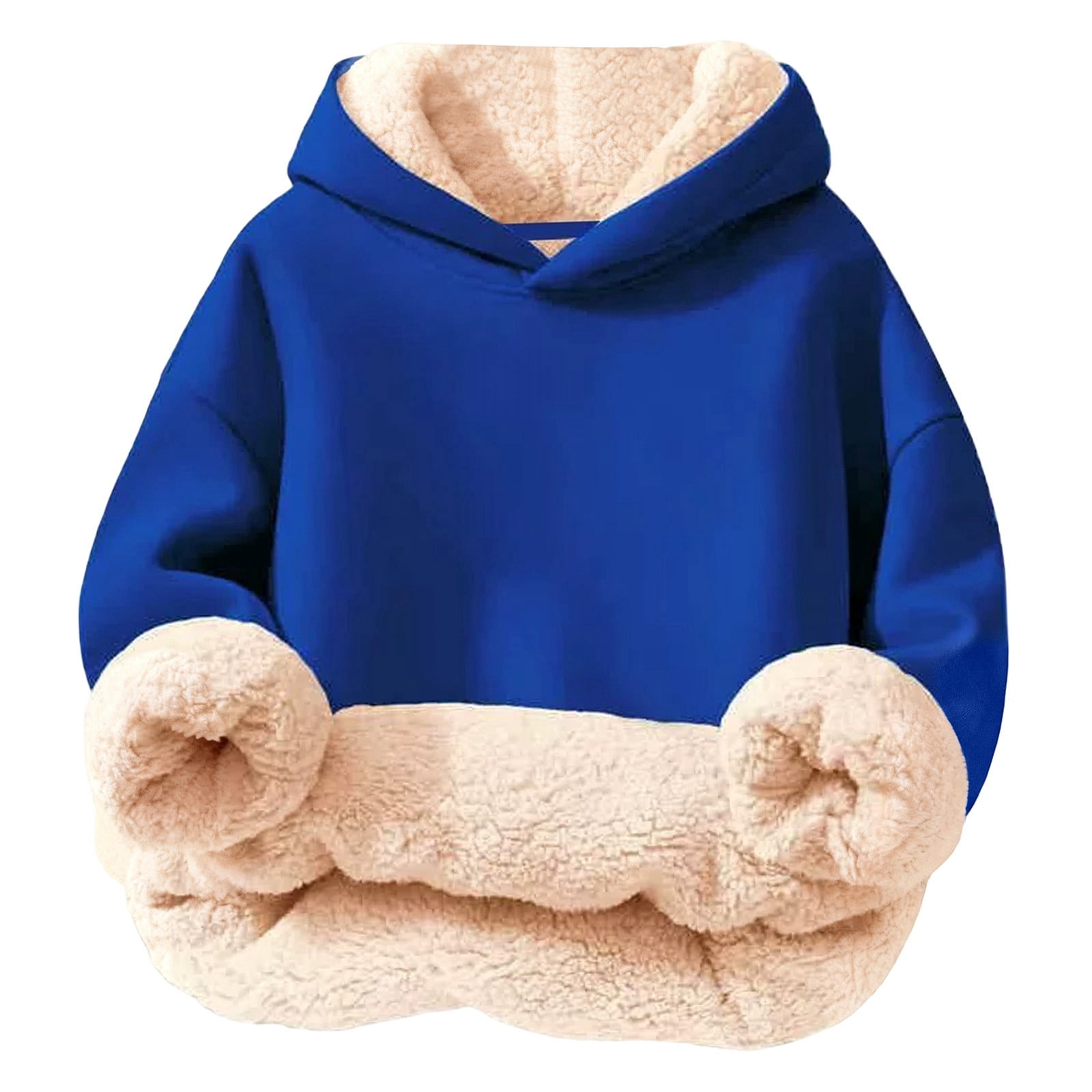 Byoo Teen Girls Hooded Sweatshirt Cozy Thick Solid Color Full Sleeve ...