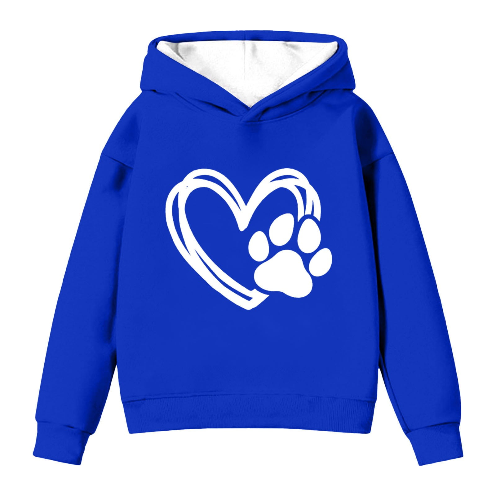 Byoo Teen Girls Hooded Sweatshirt Valentine Day Heart Graphic Full ...