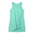 Byoo Teen Girls Knot Front Tank Dress Solid Sleeveless Casual A Line ...