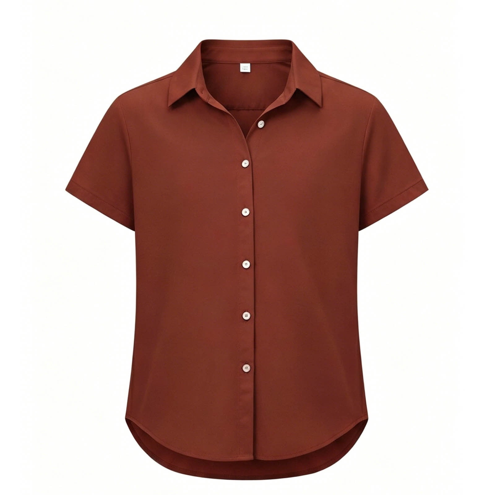Byoo Girls Short Sleeve Solid Button-Down Shirt Classic Collar Casual ...