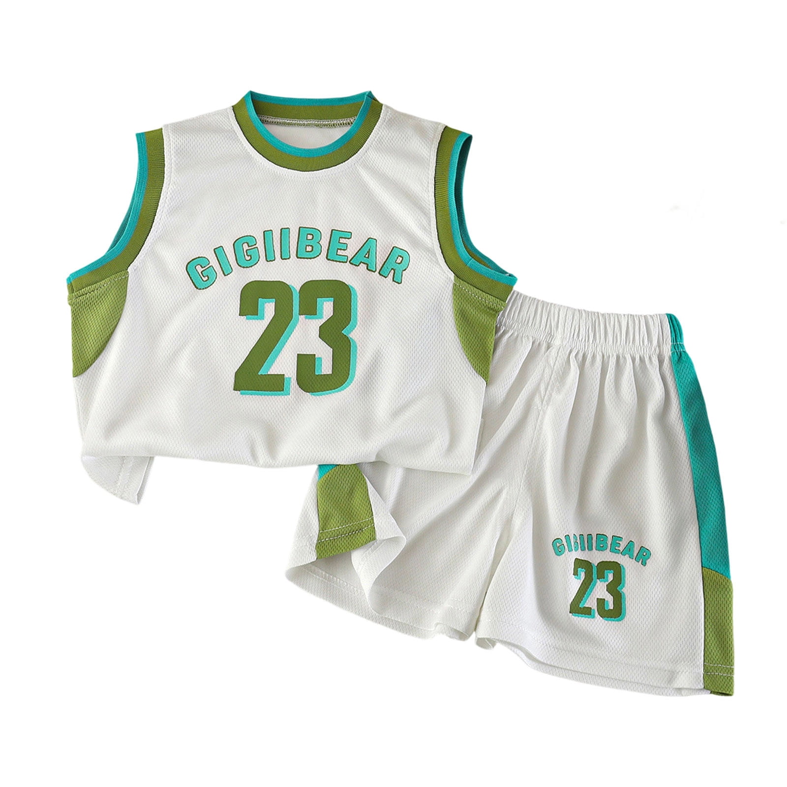 Byoo Toddler Boy Basketball Short Set Quick Dry Breathable Vest Shorts ...