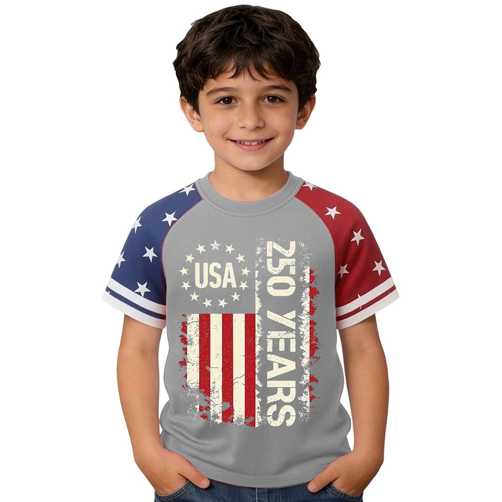 Byoo Toddler Boy Comfortable T Shirt Short Sleeve Patriotic Leisure ...