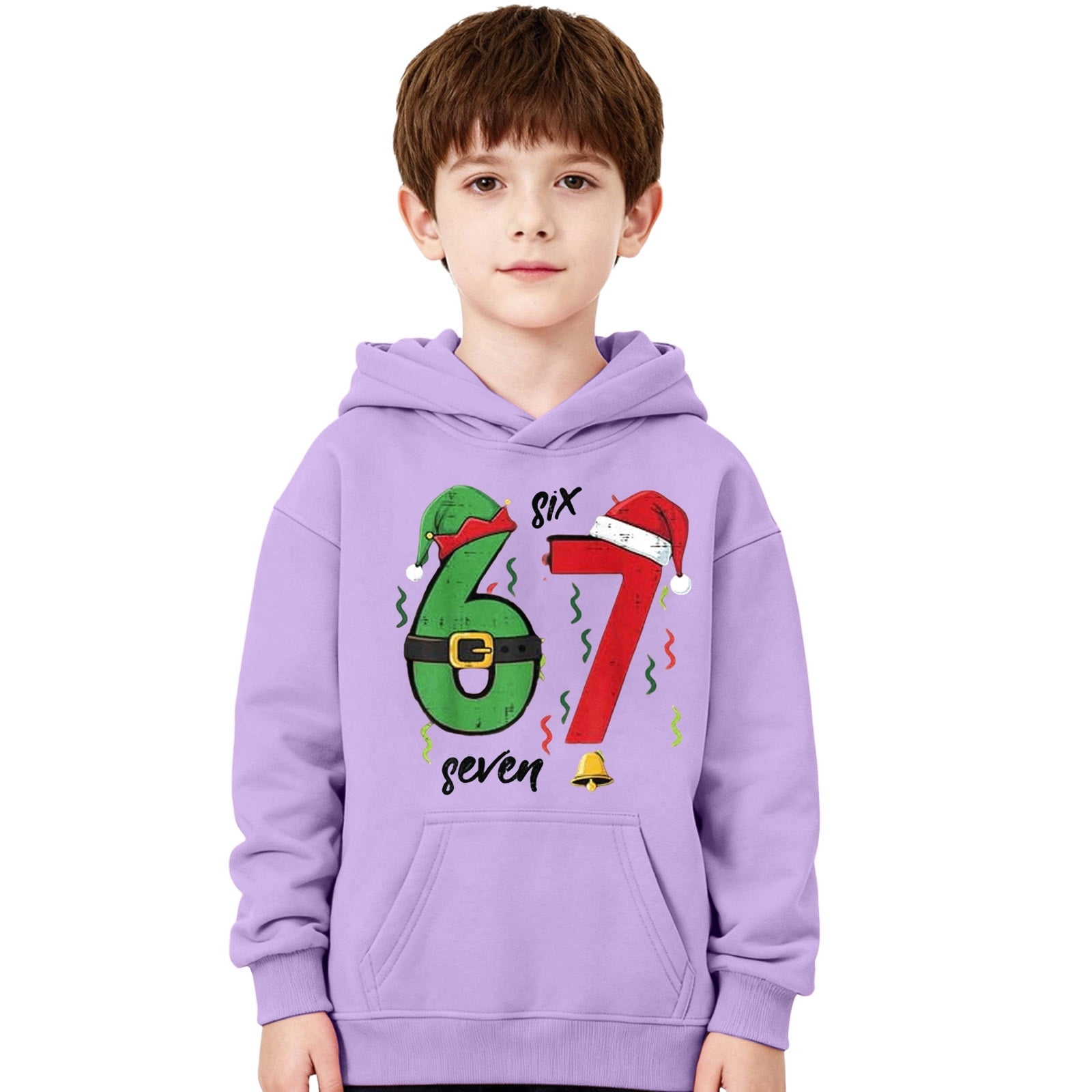 Byoo Toddler Boy Hoodie Kangaroo Pocket 67 Number Graphic Long-Sleeve ...