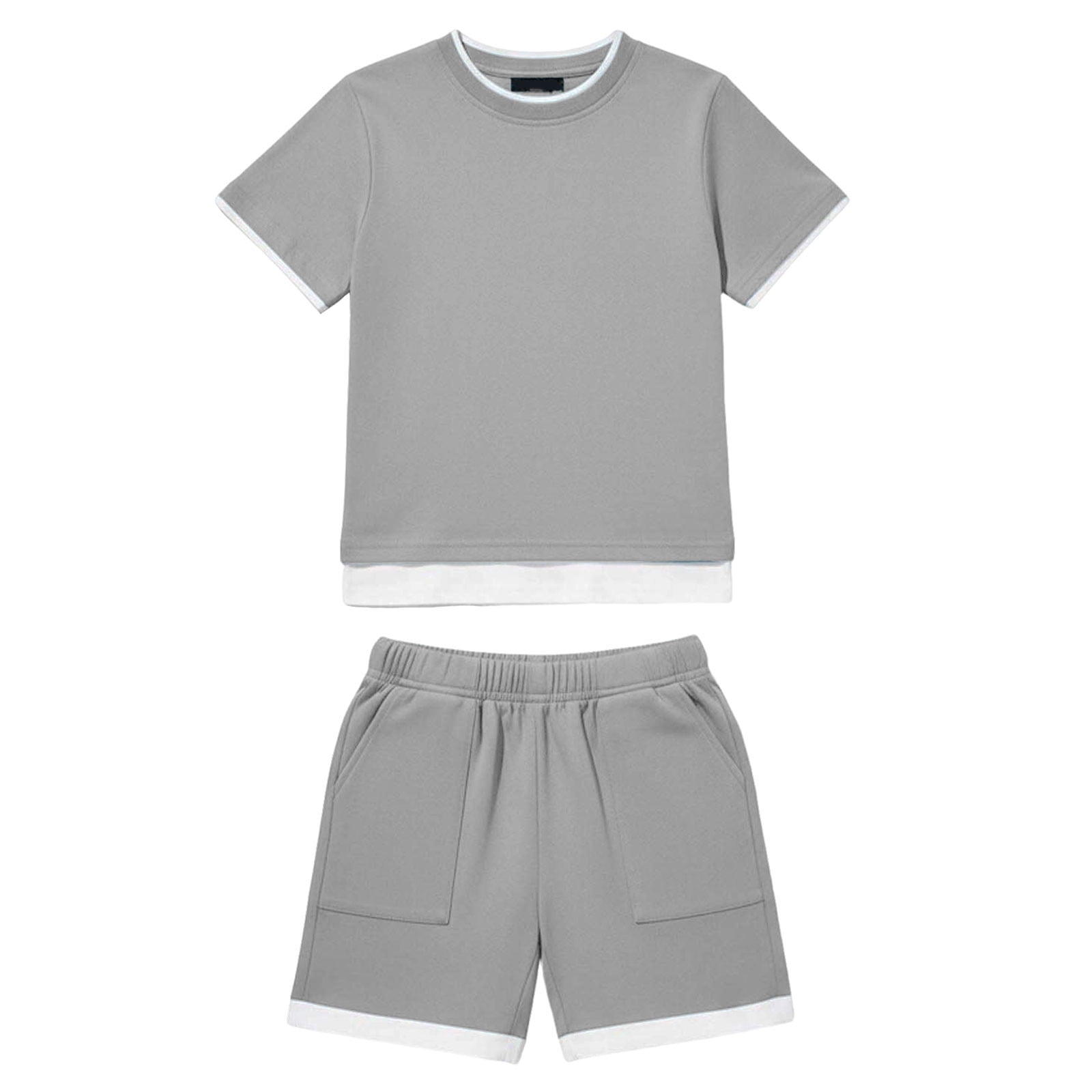 Byoo Toddler Boy Quick Dry Outfit Set Breathable Casual Tee and Shorts ...