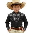 Byoo Toddler Boys Aztec Embroidered Western Shirt Long Sleeve Button ...