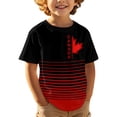 Byoo Toddler Boys Canada Maple Leaf Print T Shirt Casual Striped Design ...