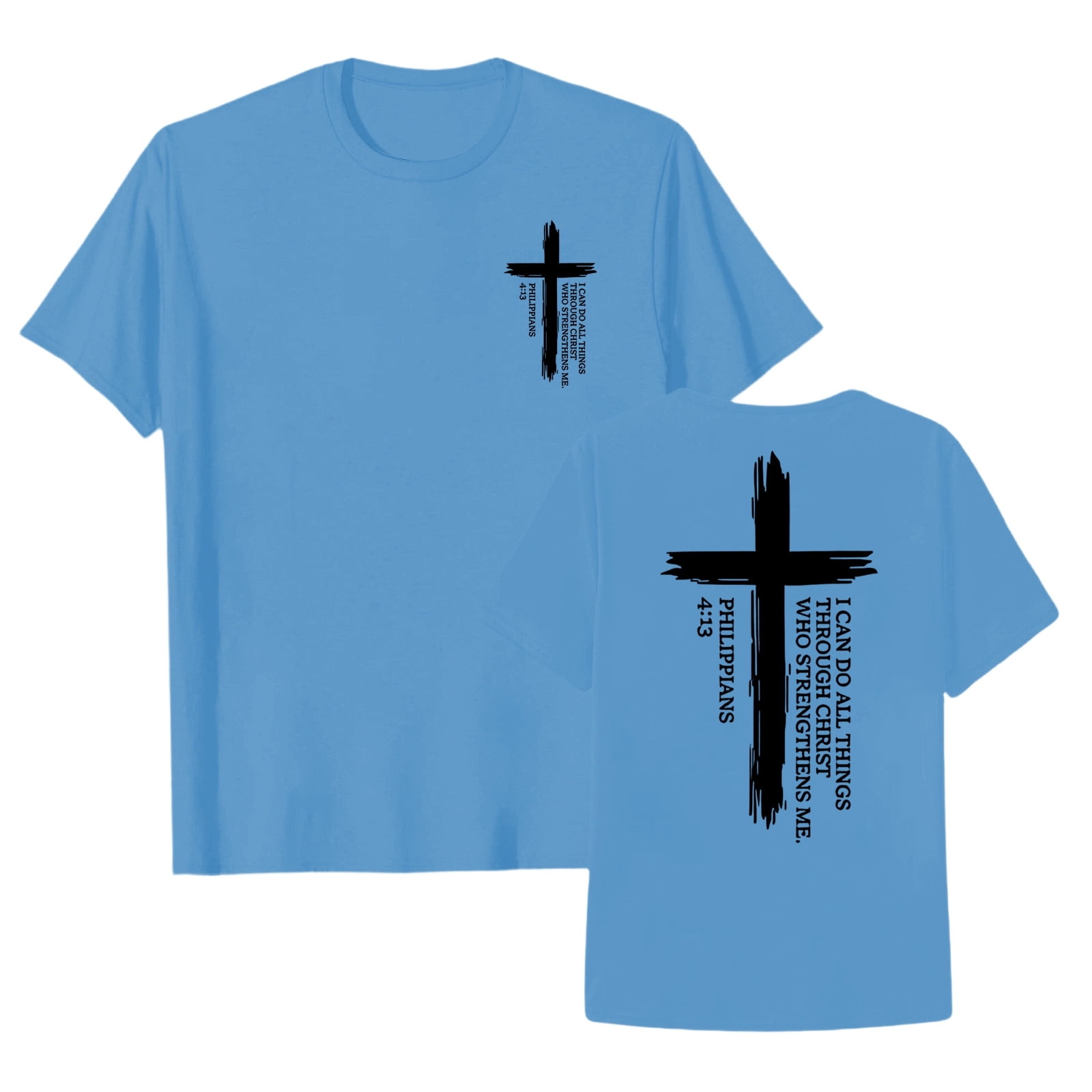 Byoo Toddler Boys Cross Print T Shirt Christian Faith Short Sleeve ...