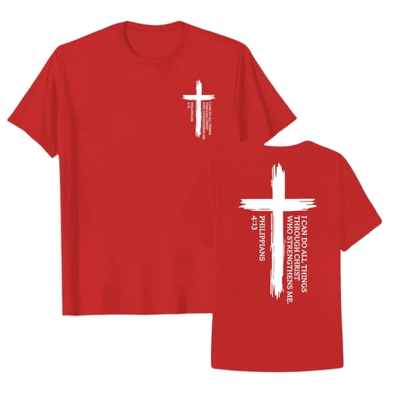 Byoo Toddler Boys Cross Print T Shirt Inspirational Scripture Verse ...
