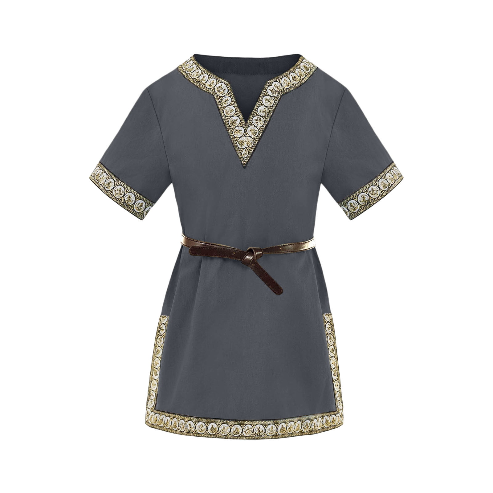 Byoo Toddler Boys Dress Medieval V Neck Short Sleeve Durable Casual ...