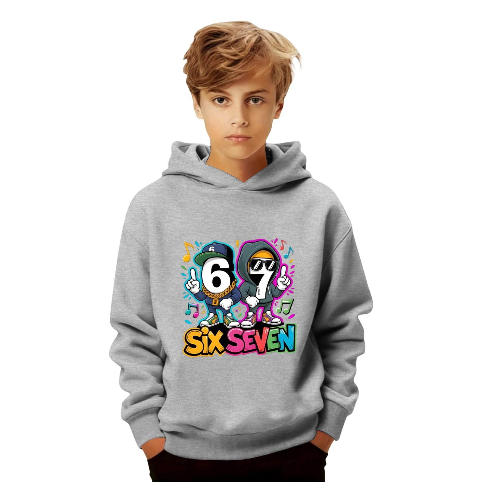 Byoo Toddler Boys Hooded Sweatshirt Number Print Full Sleeve Hoodie ...
