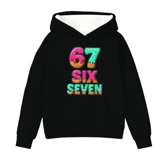 Byoo Toddler Boys Hoodie Sweatshirt 67 Number Graphic Pocket Loose Fit ...