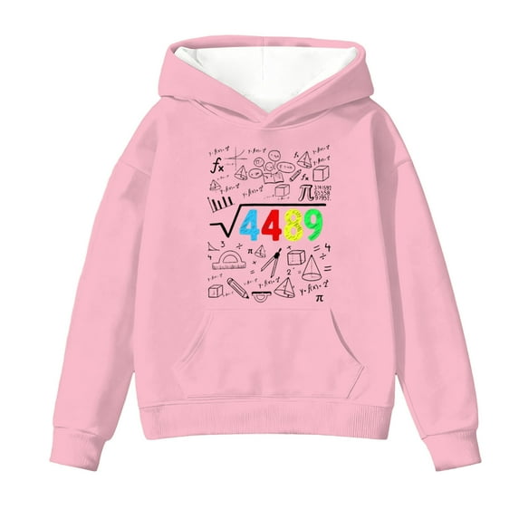 Byoo Toddler Boys Mathematical Number Graphic Hoodie Oversize Casual ...