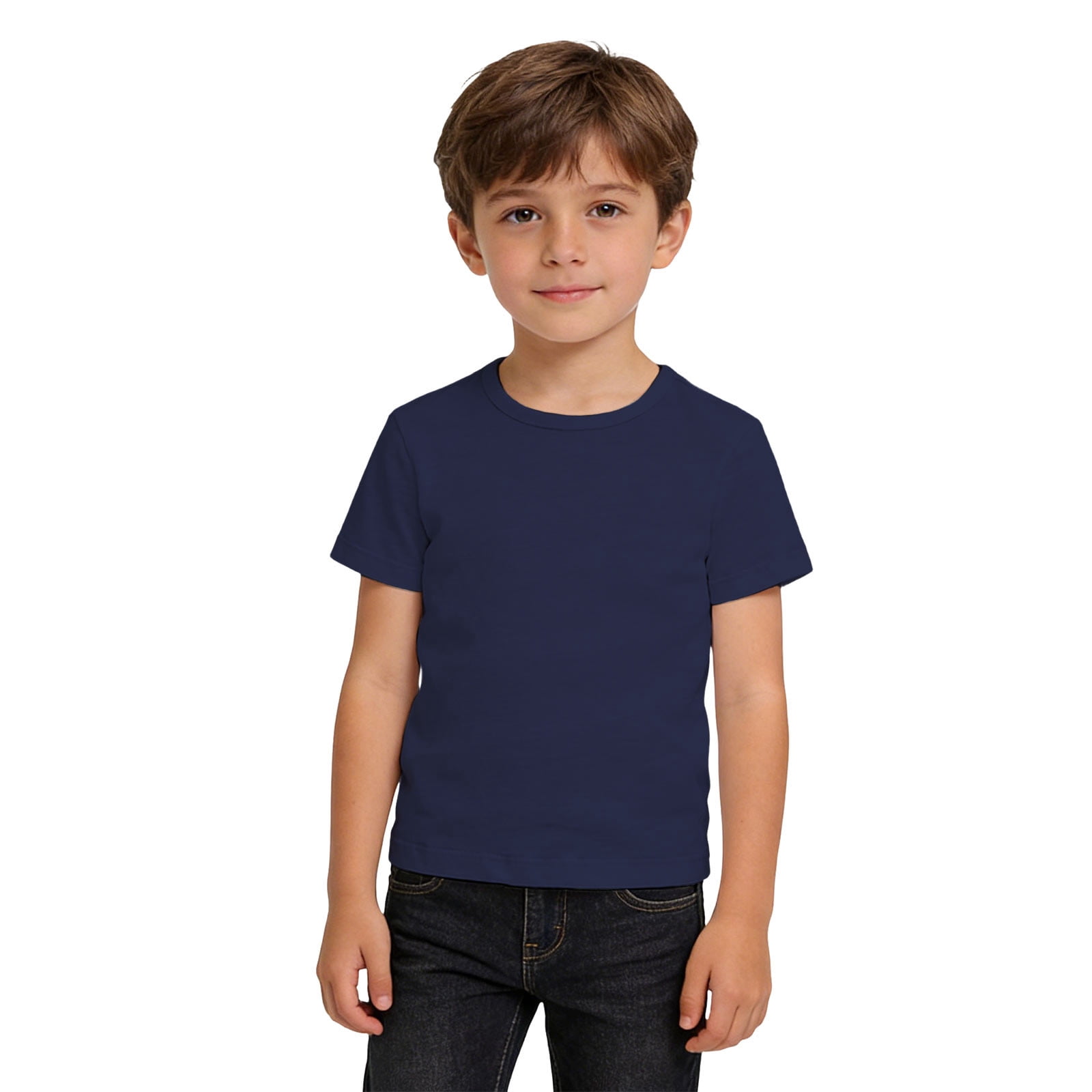 Byoo Toddler Boys Solid Basic T-Shirts Crew Neck Short Sleeve Casual ...