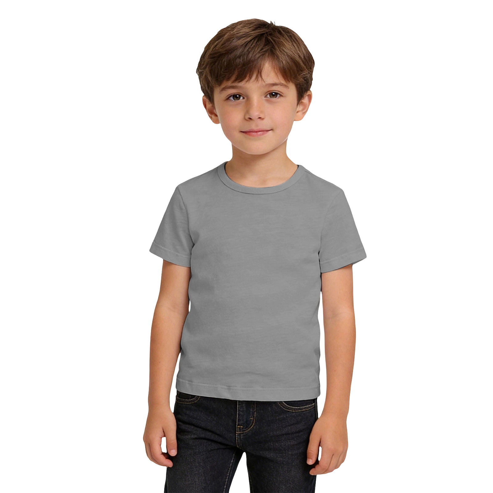 Byoo Toddler Boys Solid Crew Neck T-Shirt Casual Short Sleeve ...