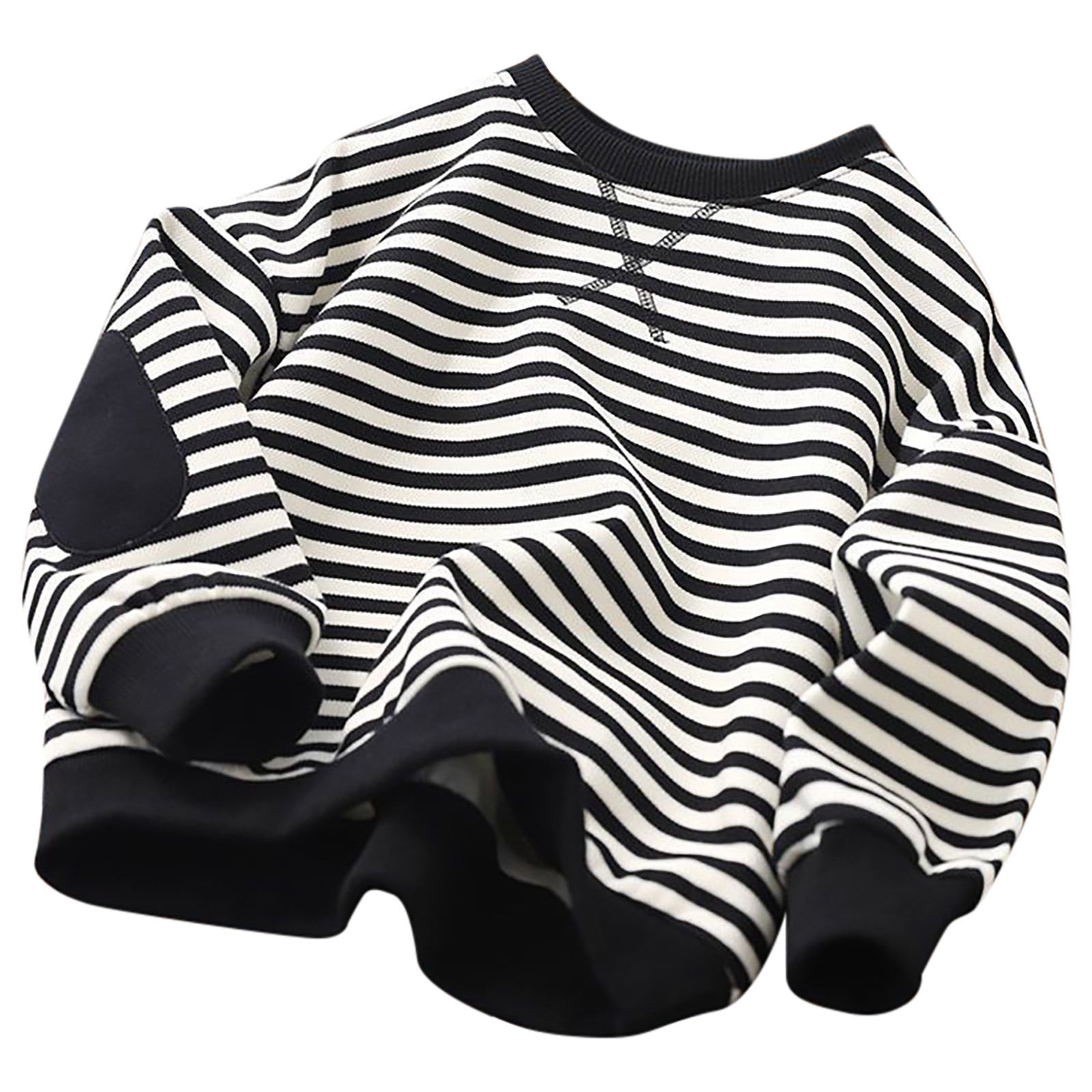 Byoo Toddler Boys Striped Sweatshirt Classic Crew Neck Long Sleeve ...