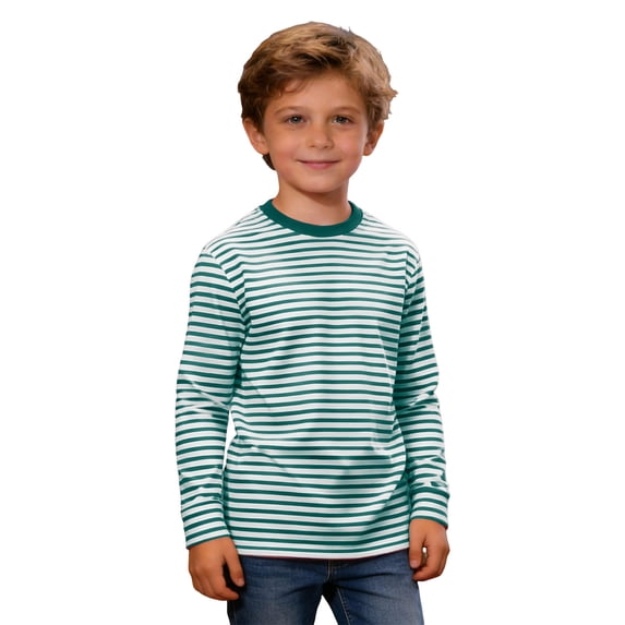 Byoo Toddler Boys Striped T Shirt Soft Casual Crew Neck Long Sleeve Top ...