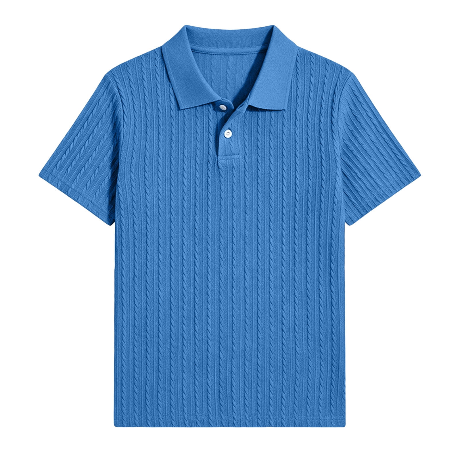 Byoo Toddler Boys Textured Knit Polo Shirt Solid Short Sleeve Casual T ...