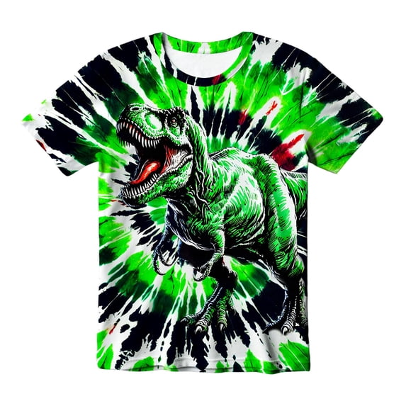 Byoo Toddler Boys Wolf Print T-Shirts Tie Dye Short Sleeve O-Neck ...
