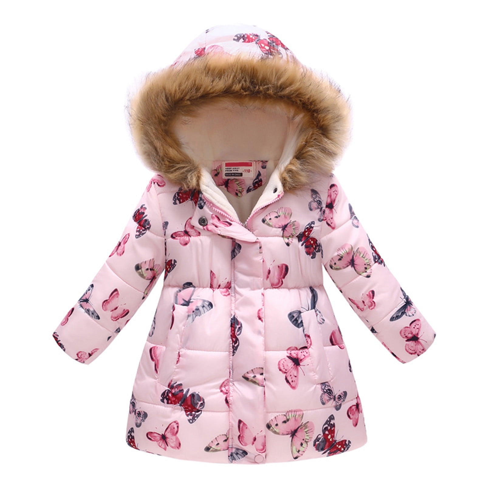 Byoo Toddler Girl Down Jacket Thick Full Zip Hooded Windproof Puffer ...