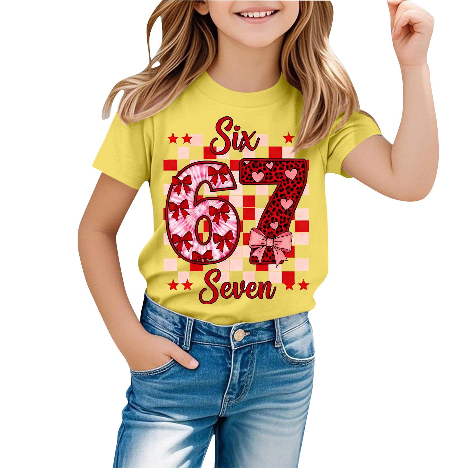 Byoo Toddler Girl T-Shirt Valentine's Day Cute Funny Number Printing ...