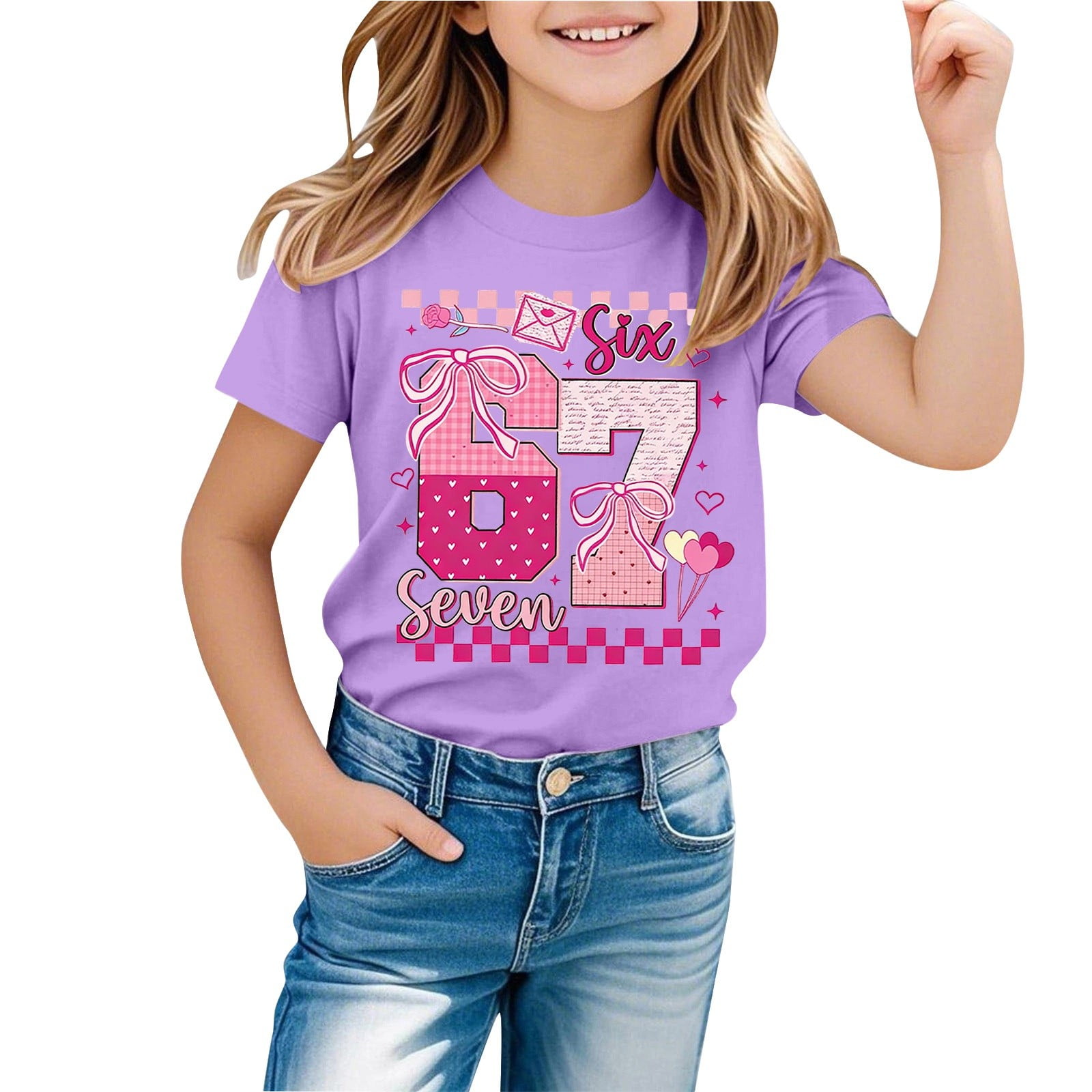 Byoo Toddler Girl TShirt Cute Funny Valentine's Day Number Printed ...
