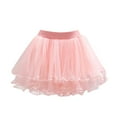 Byoo Toddler Girls Base Solid Cake Skirt High Rise Elastic Waist Soft ...