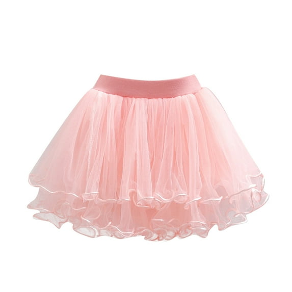Byoo Toddler Girls Base Solid Cake Skirt High Rise Elastic Waist Soft ...