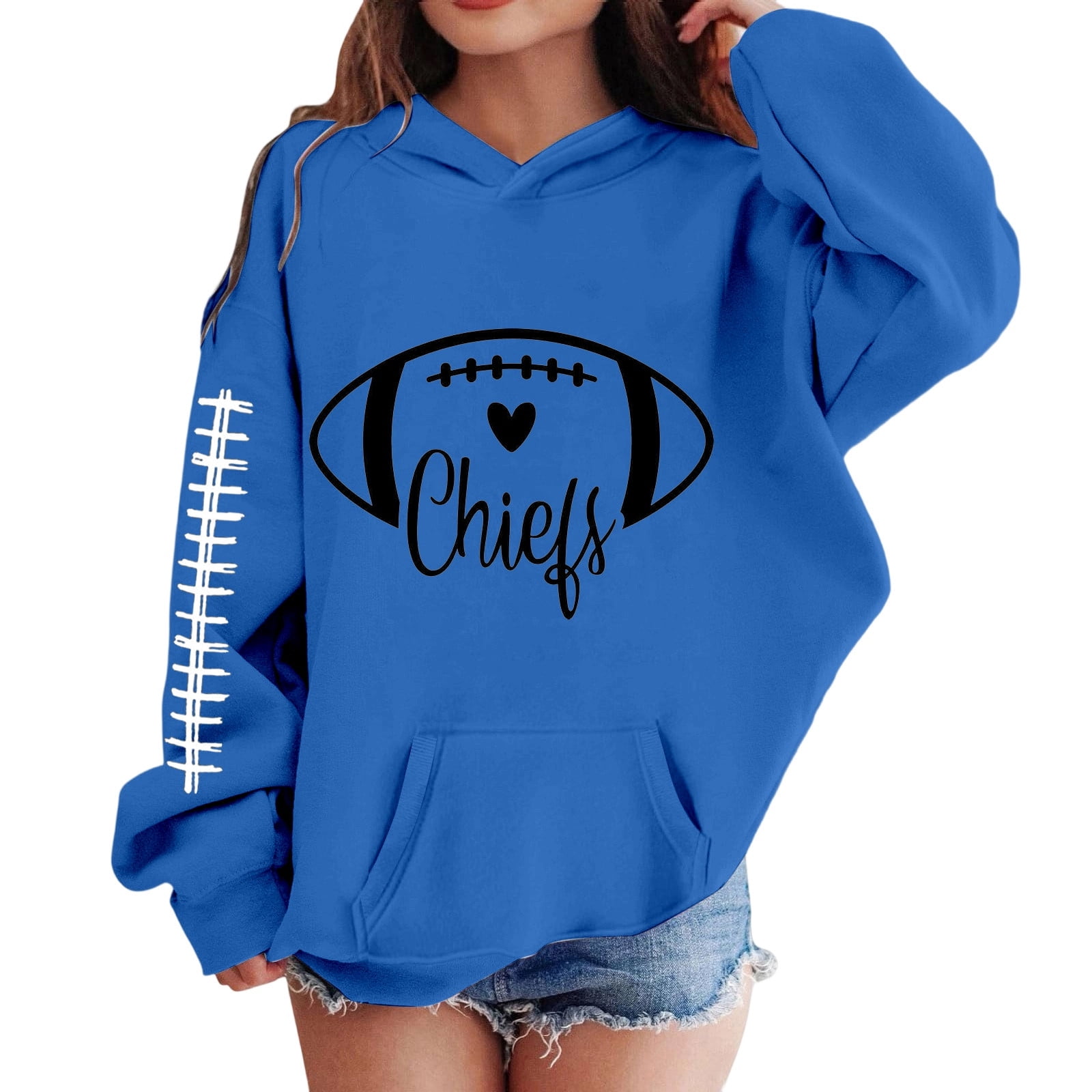 Byoo Toddler Girls Football Hoodie Sports Long Sleeve Pullover Hooded ...