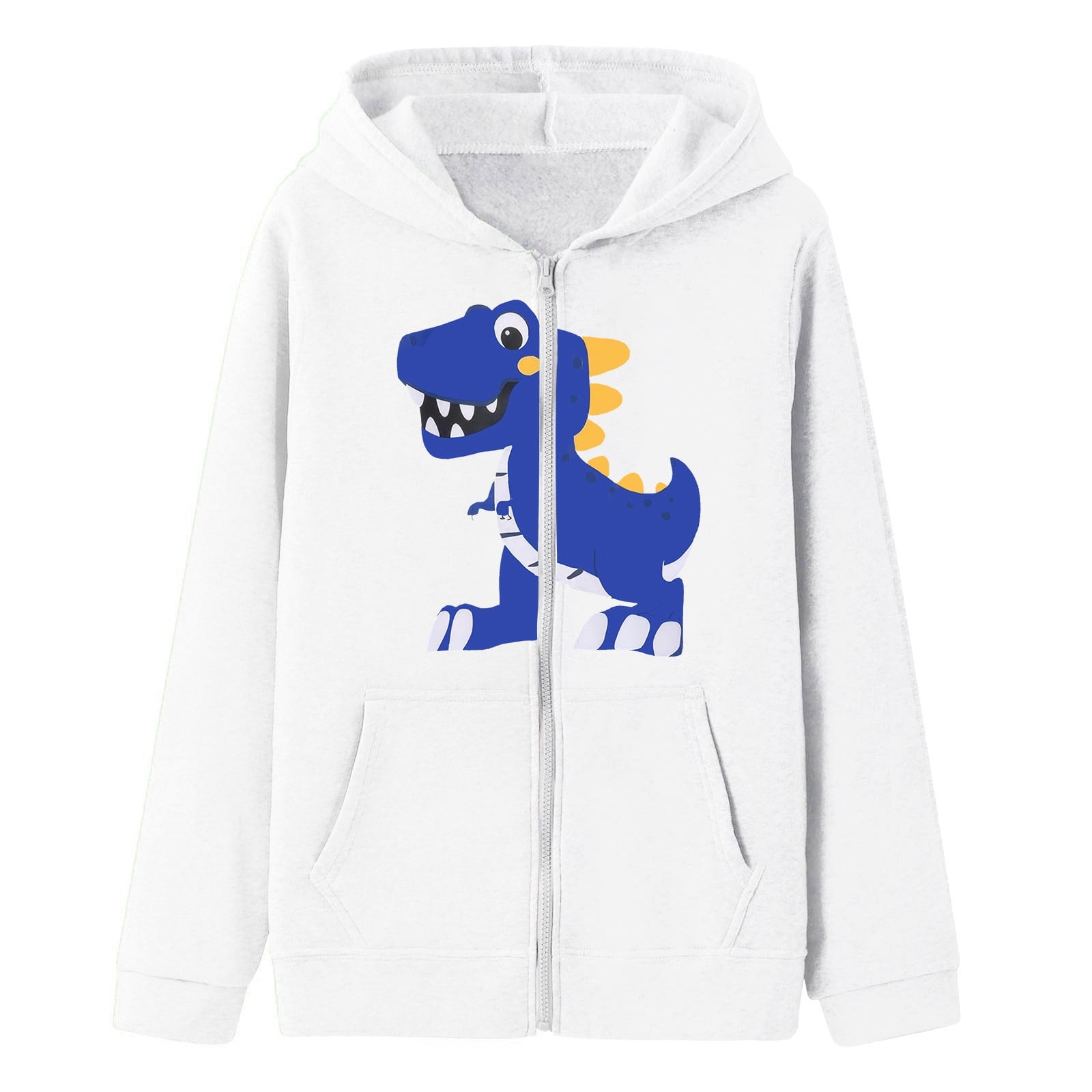 Byoo Toddler Girls Full-Zip Hoodie Cartoon Dinosaur Print Micro Fleece ...