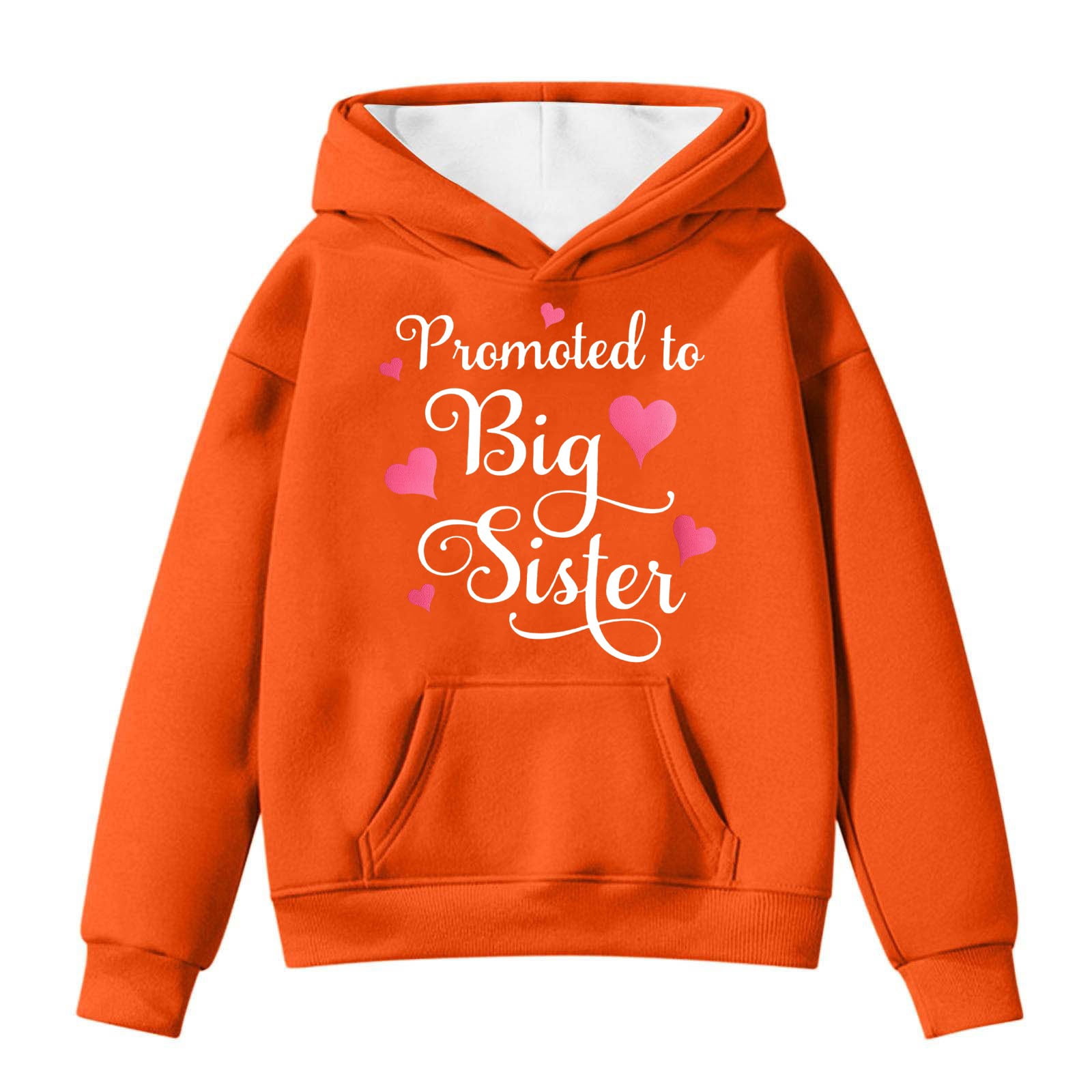 Byoo Toddler Girls Hoodie Casual Letter Graphic Long Sleeved Pullover ...