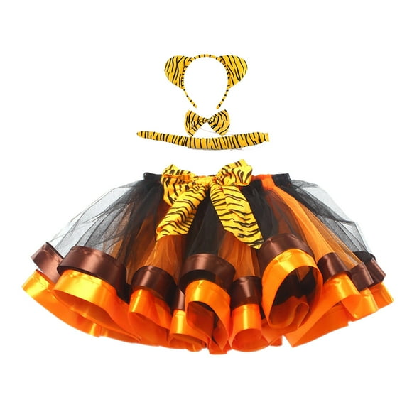 Byoo Toddler Girls Puff Skirt Cute Solid A-Line Carnival High Rise ...