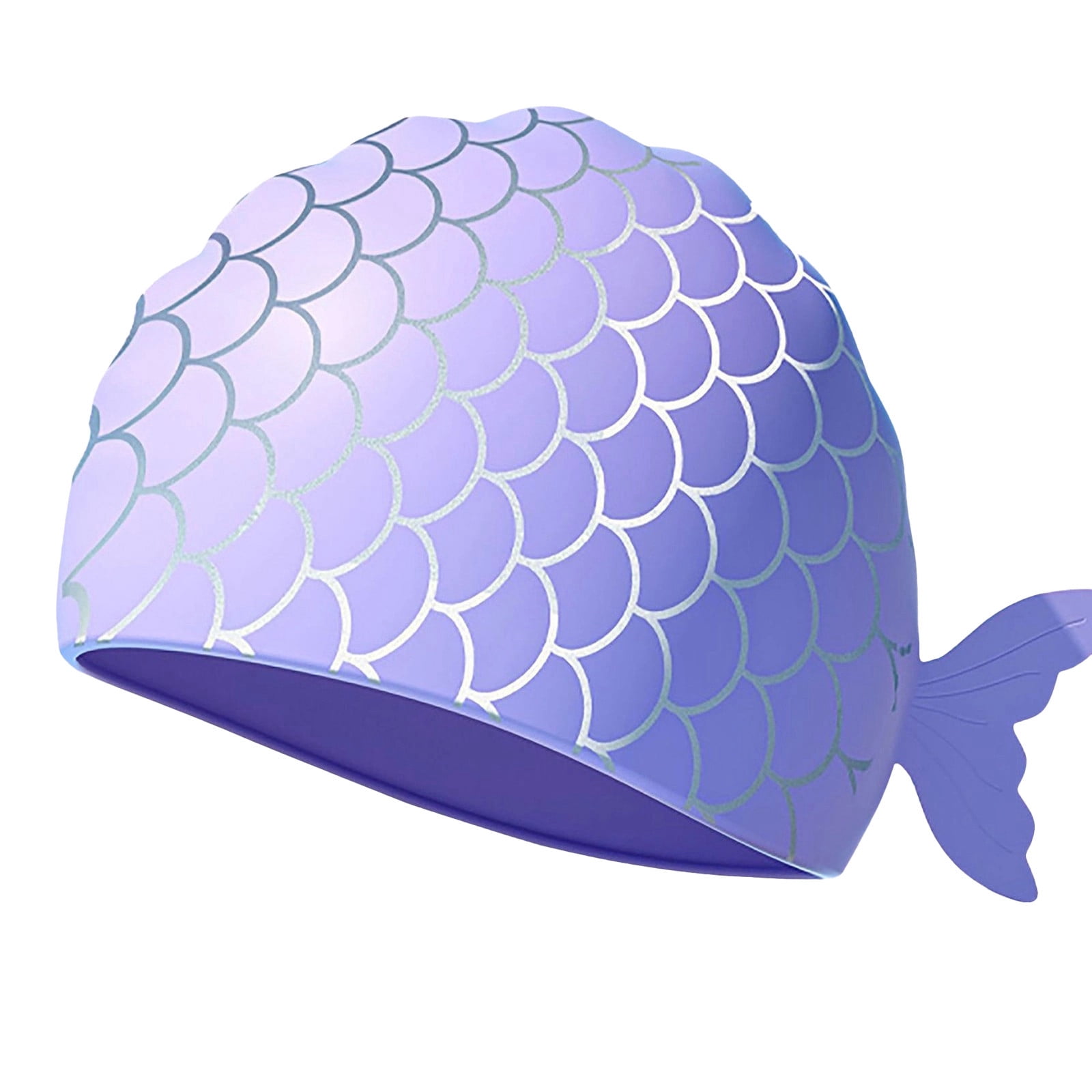 Byoo Toddler Girls Scale Textured Swim Cap Tail Shaped Seaside Pool ...