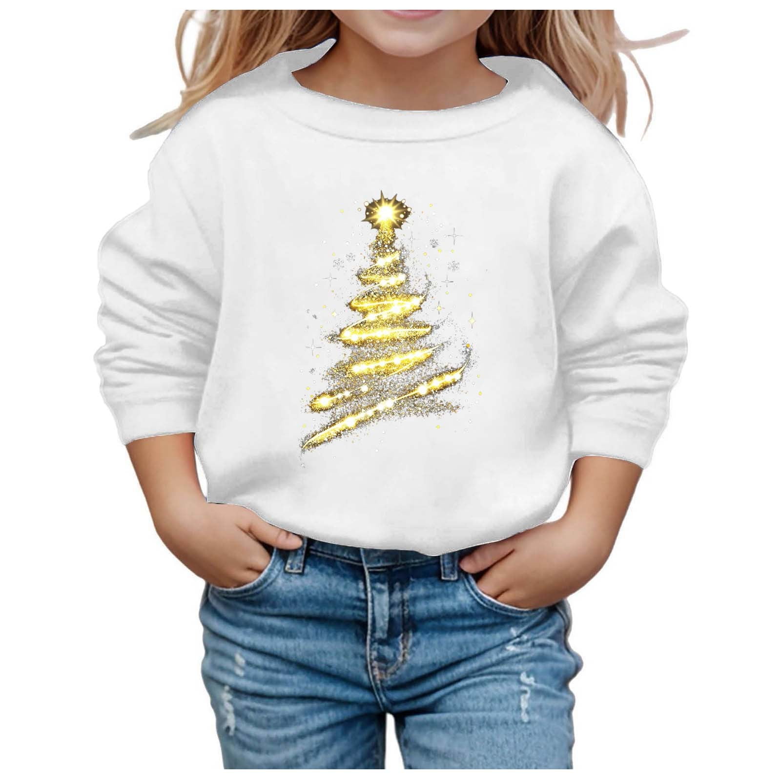 Byoo Tree Printed Sweatshirt for Toddler Girls Soft Long Sleeve Round ...