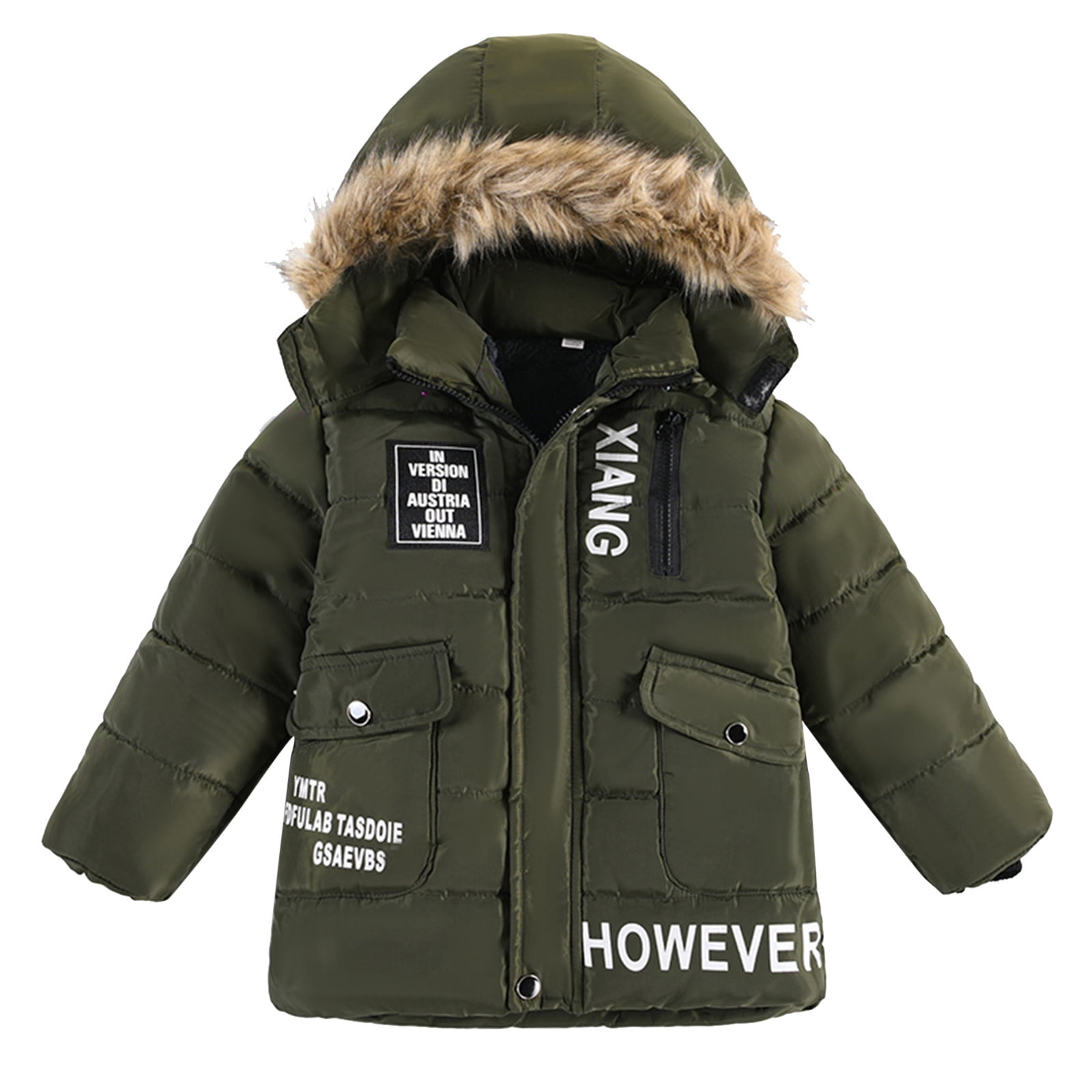 Byoo Tween Boy Down Jacket Zip Up Padded Warm Solid Windbreakers Parka ...