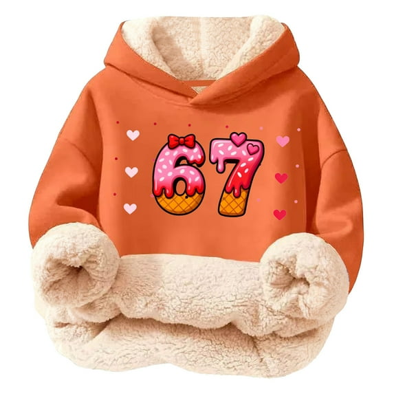 Byoo Tween Boy Hoodie Valentine Day Warm Cozy Hooded Number Printed ...