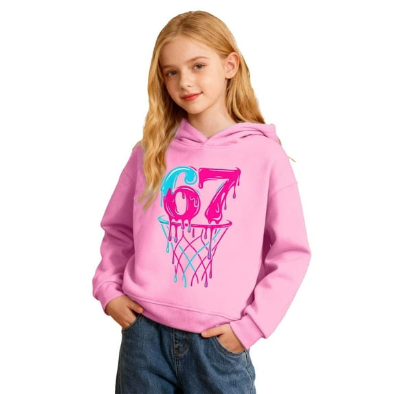 Byoo Tween Boy Lightweight Hoodie Sweatshirt 67 Number Graphic Pullover ...