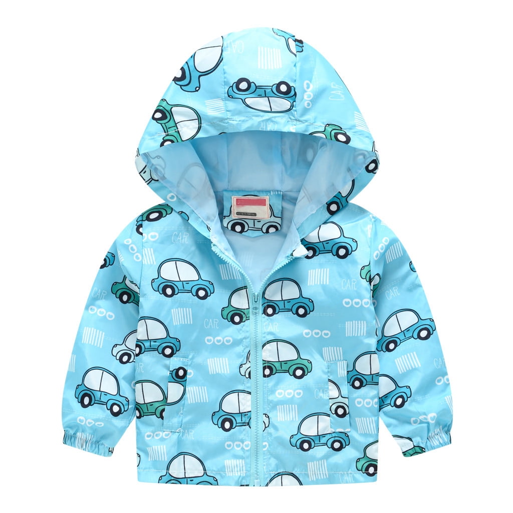 Byoo Tween Boy Windproof Coat Zipper Rainbow Print Hooded Jacket Fall ...