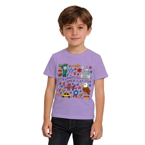 Byoo Tween Boys Patriotic Graphic T Shirts 1776 2026 America Print Crew ...